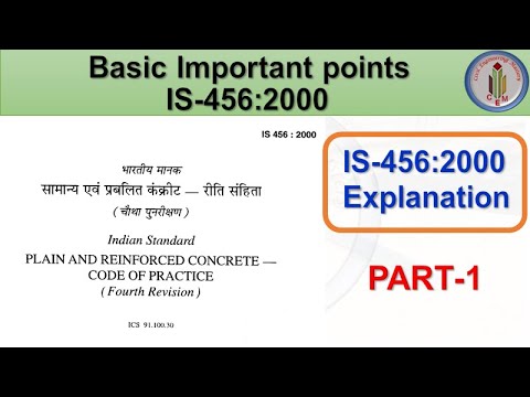 IS 456:2000 Explanation | Important points in IS-456:2000 | Plain and reinforced cement concrete