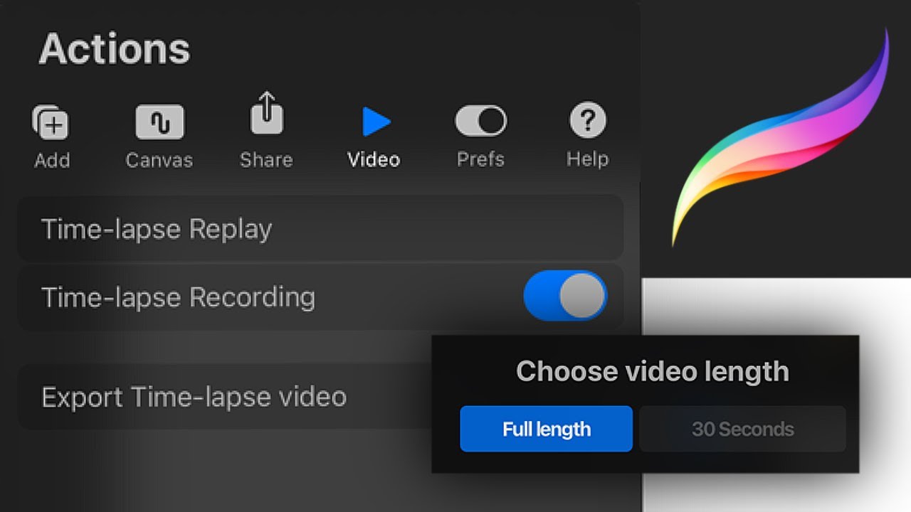 How to record and save timelapse of your artwork in Procreate