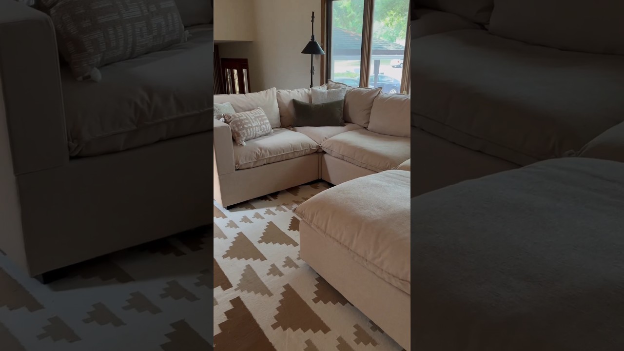 The coziest cloud couch dupe #modernsofa #modularsofa