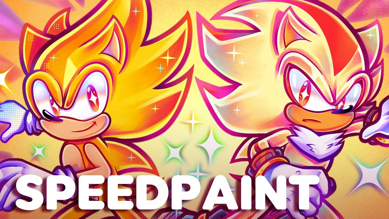 [Speedpaint] Sonic & Shadow || Sonic Adventure 2 Pose
