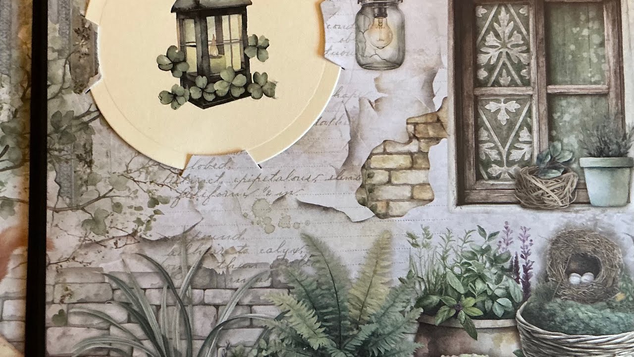 Creating page 2 using Stamperia Herbarium Silvae 