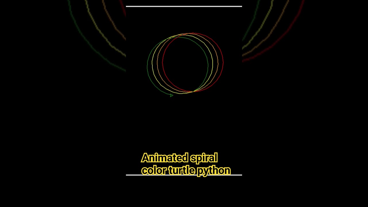 Dynamic Spiral Animation: Python Turtle's Colorful Adventure