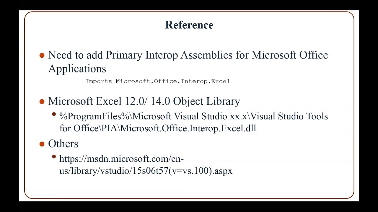 VB.NET and VBA Programming: Excel Objects (VBA and VB.NET)