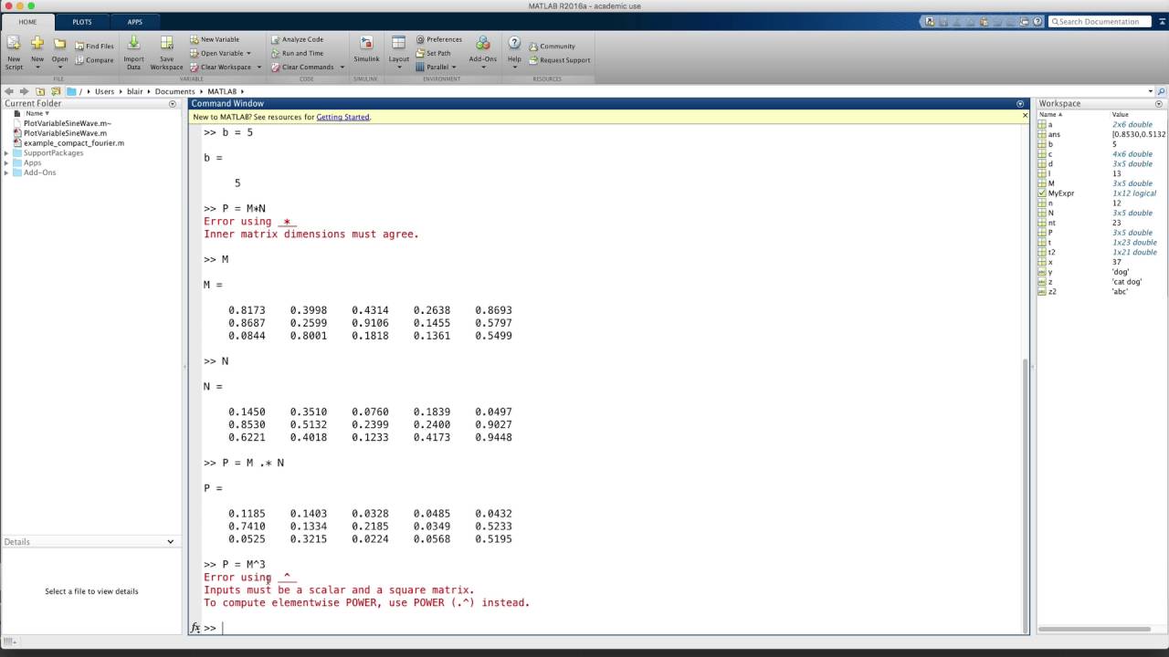 09 - MATLAB Matrix Operations