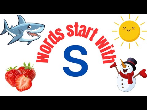 WORDS THAT BEGIN WITH ALPHABET S | THINGS THAT START WITH LETTER S | LEARNING VIDEOS FOR KIDS