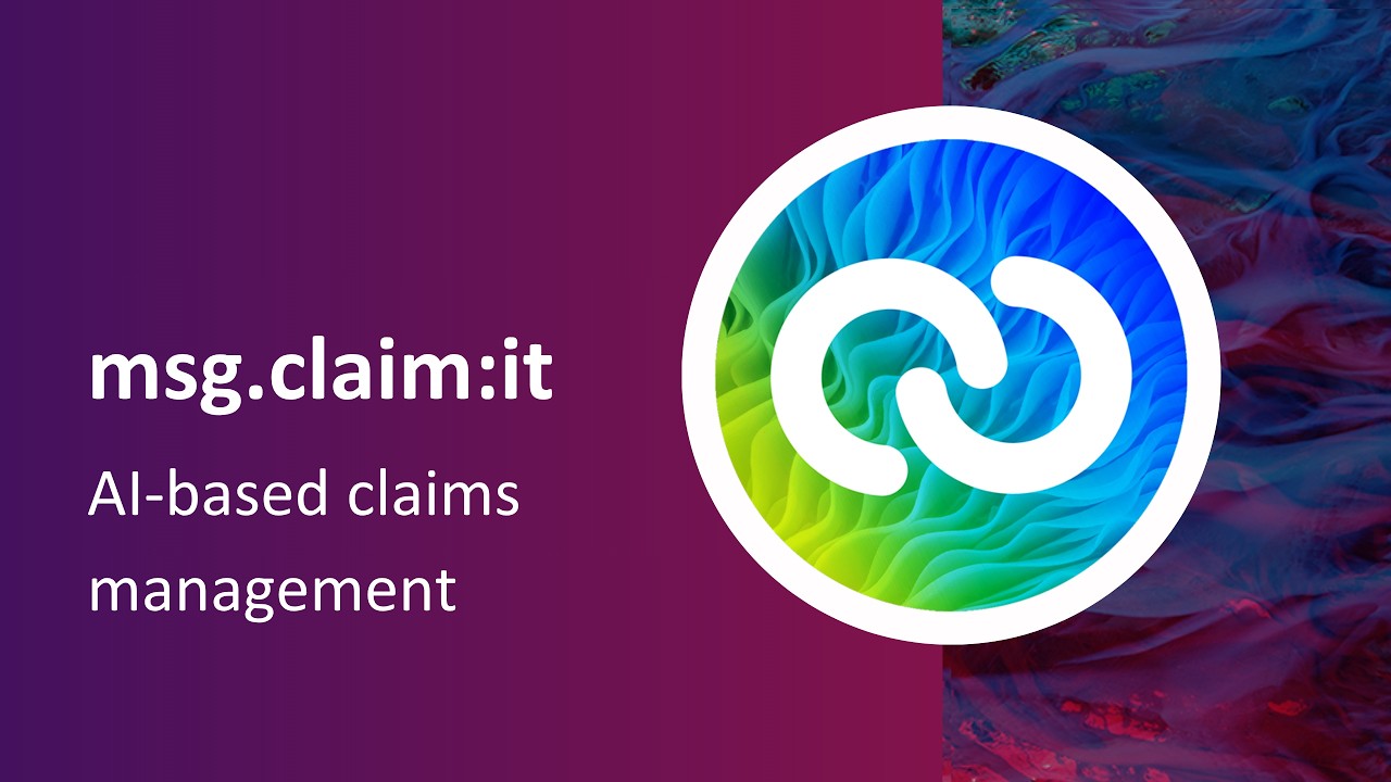 Artificial intelligence for claims management: Fully automated process optimization | msg.claim:it