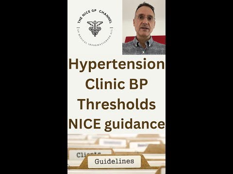 # Hypertension thresholds- clinic BP