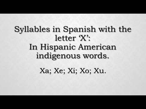 How to pronounce in Spanish syllables with the letter 'X': xa, xe, xi, xo, xu. (Part 3)