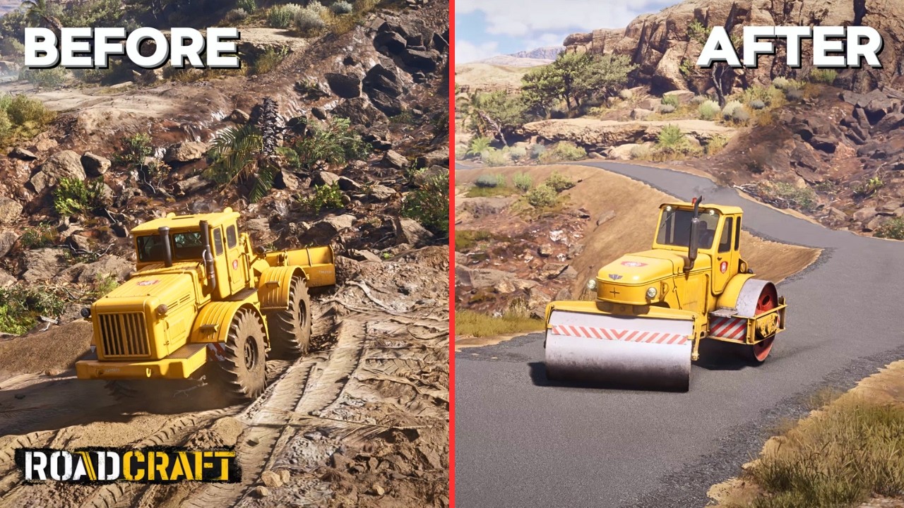 Roadcraft – Fixing a Massive Crater and Building a Road Over It! (4K)