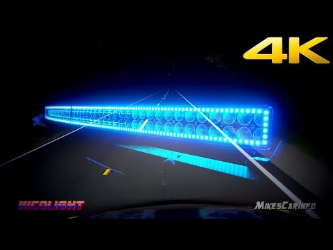 👉 Nicolight 300w 52" Curved LED light bar 30000 Lumens - Detailed Look in 4K