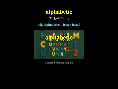 Alphabetic: Meaning, Pronunciation, Definition & Examples #shorts