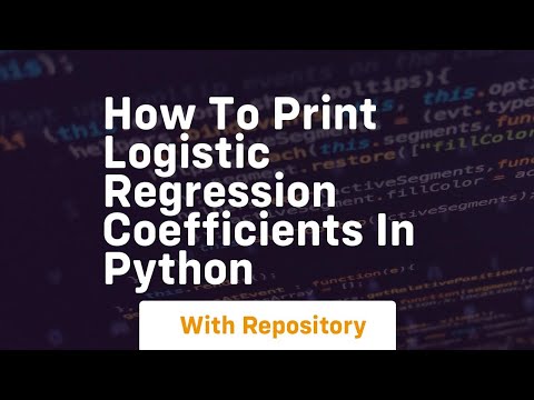 how to print logistic regression coefficients in python