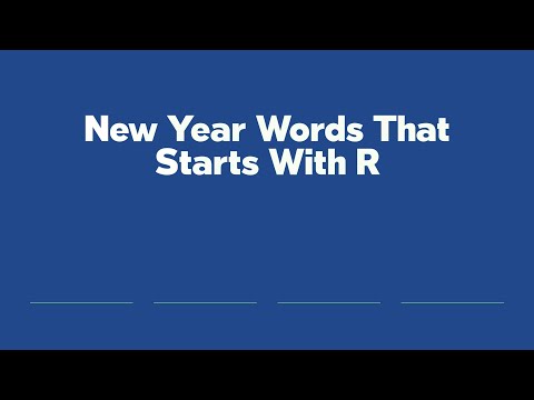 New Year Words That Starts With R