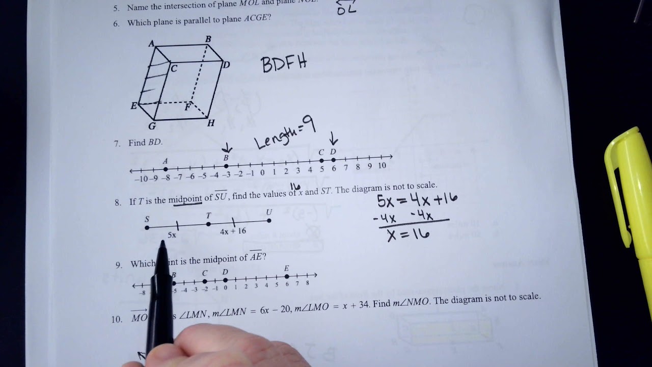 Pre AP Geometry Unit 1 Review 2021-22