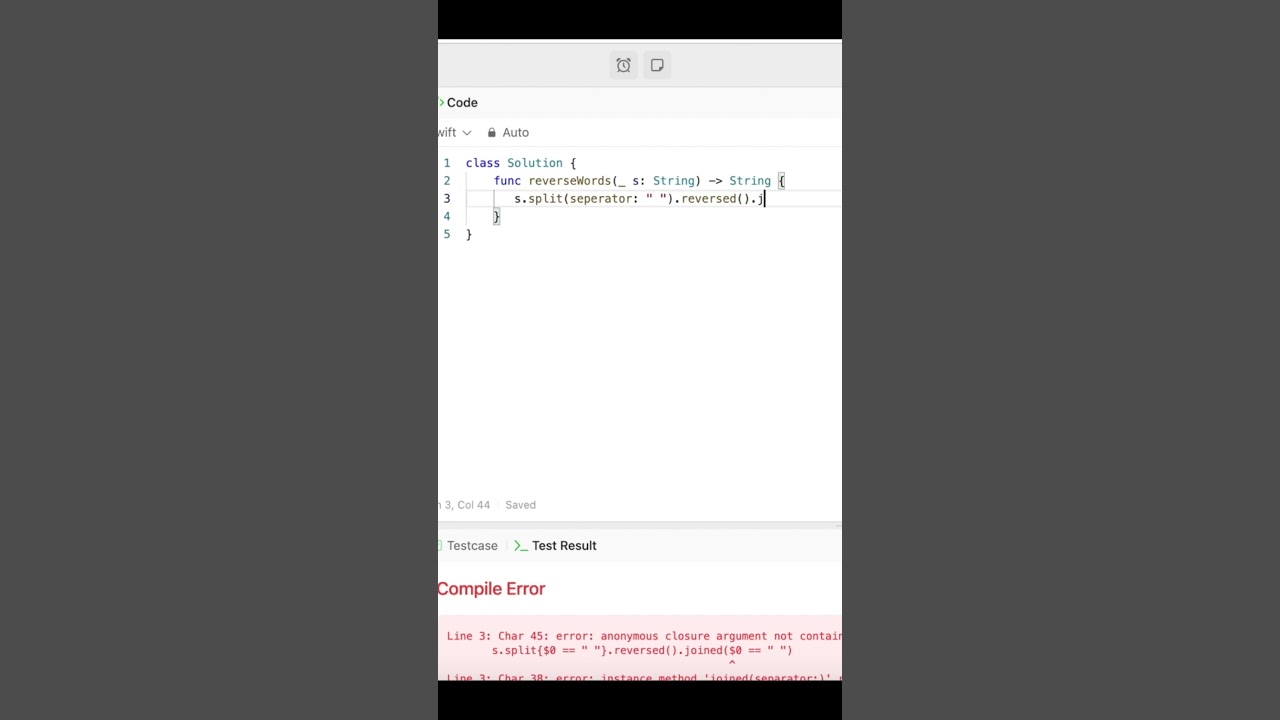 Day 21: LeetCode Problem 151 - Swift #LeetCode #challenge #Swift #SwiftUI #Coding