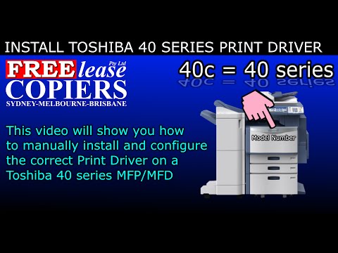 How to manually install a Toshiba Print Driver