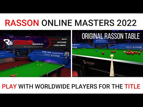 Rasson Snooker Online Masters 2022 | PLAY WITH WORLDWIDE PLAYERS | Shooterspool