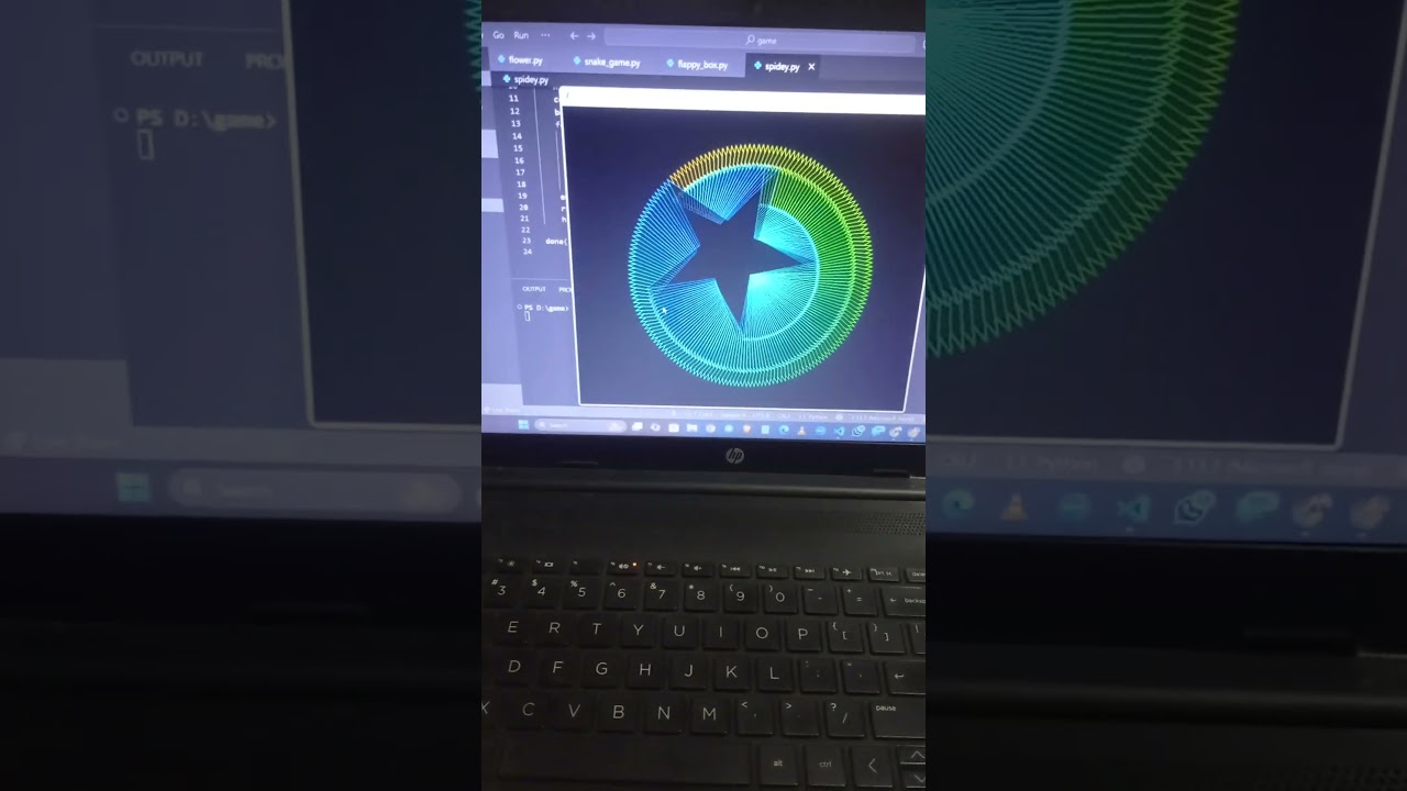 Python Turtle Rainbow Star Spiral  #python #pythonprojects #codingart #rainbowpainting #learnpython