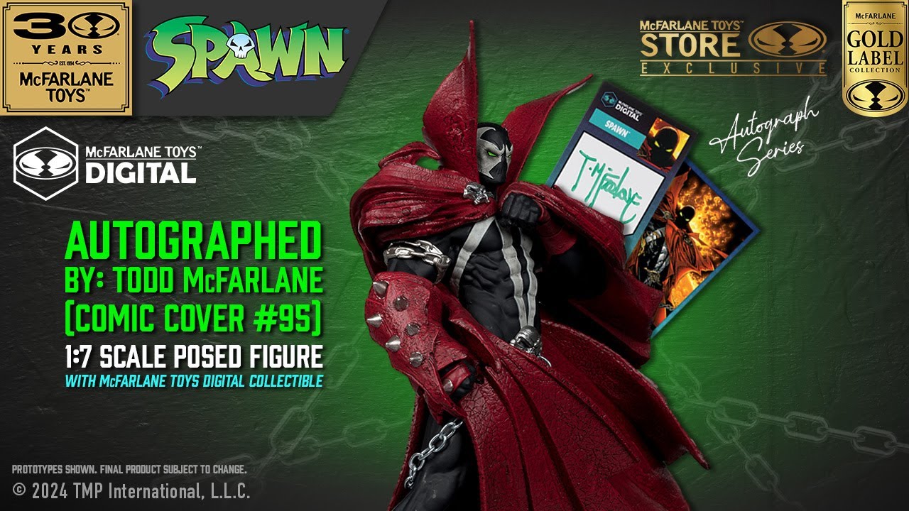 NEW Spawn™ (Comic Cover #95) 1:7th Posed Figure Autographed Gold Label | Action Figure Showcase