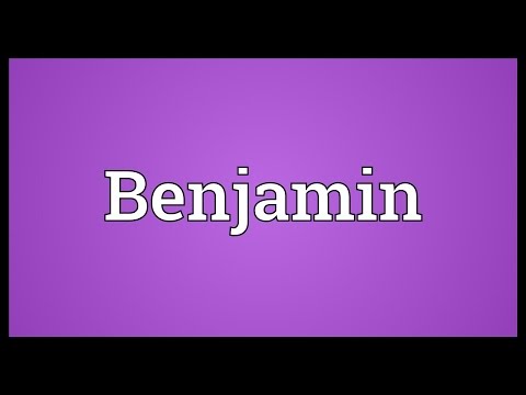 Benjamin Meaning