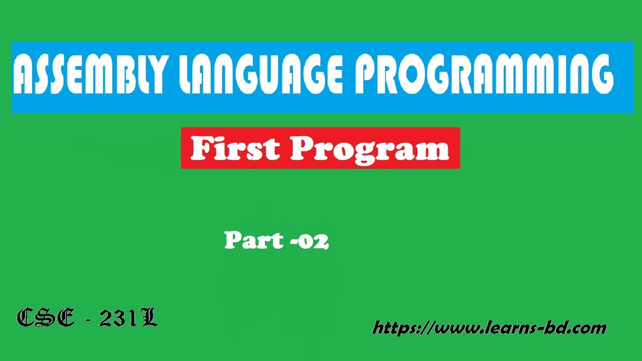 First Program in Assembly Language using emu8086