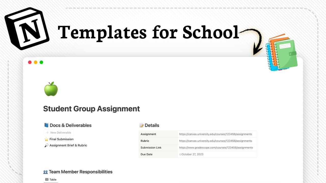 How to add a Template for School in Notion