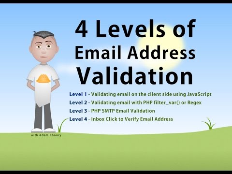 Learn Email Address Validate 4 Levels JavaScript PHP Verify Tutorial - Mind Luster