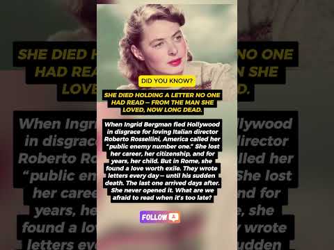 She died holding a letter no one had read — from the man she loved, now long dead. #news#history
