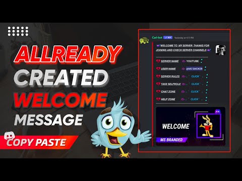 HOW TO MAKE A WELCOME MESSAGE ON DISCORD | ONLY COPY PASTE 🔥