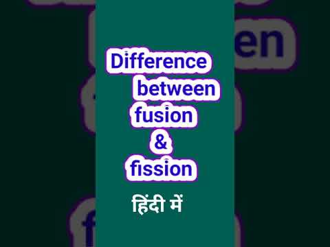 Differences between fusion and fission||#shorts#ytshorts हिंदी में
