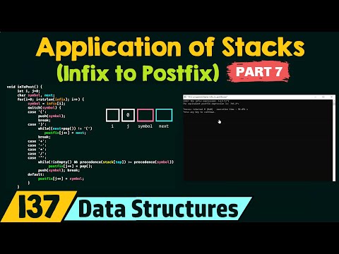 Learn Application of Stacks Infix to Postfix Part 7 - Mind Luster