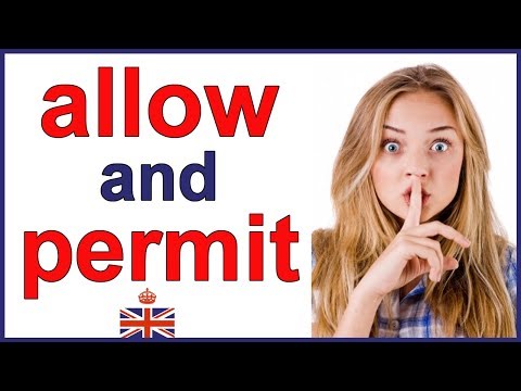 ALLOW and PERMIT - Active voice and passive voice
