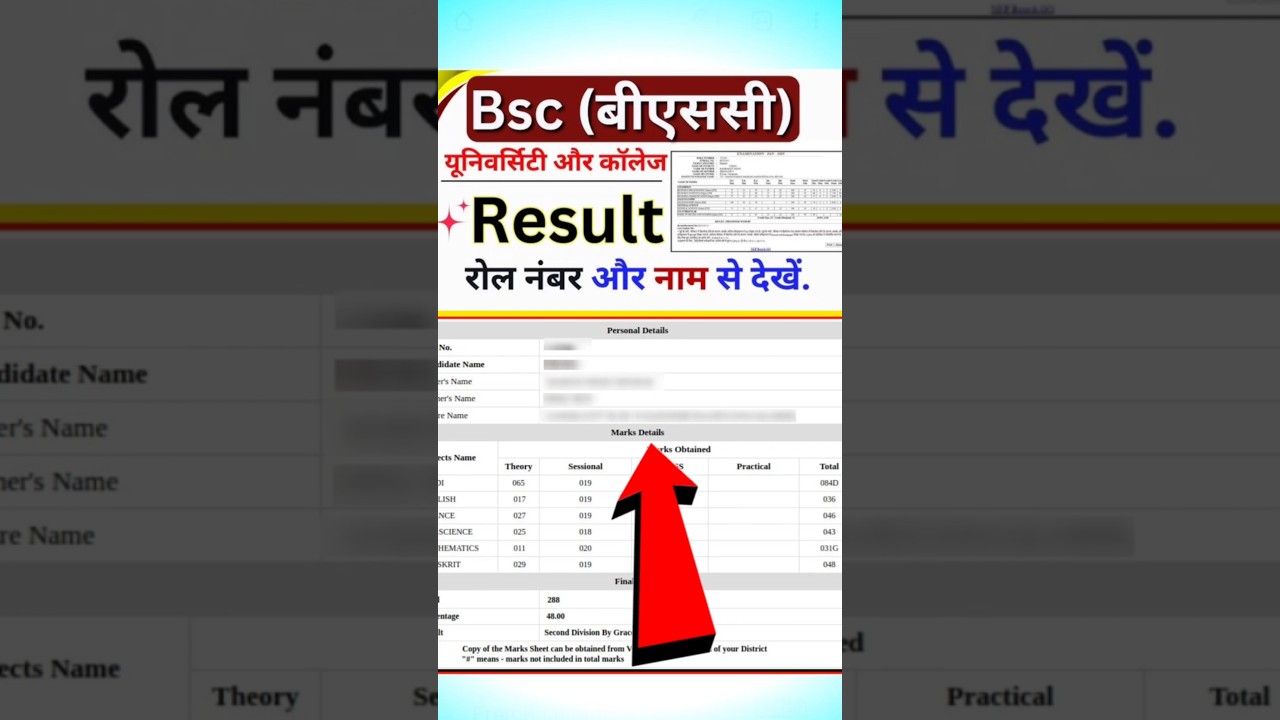 Bsc Result 2025 /B.A B.Sc Result 2025 Kaise Dekhe / Download B.Sc Result.