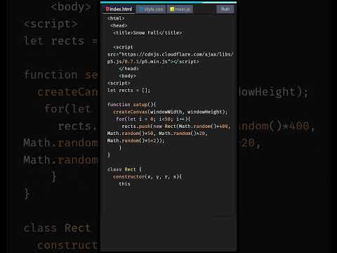 Create Snow Fall with HTML Canvas | HTML5 Canvas Tutorial #shorts #coding #JavaScript