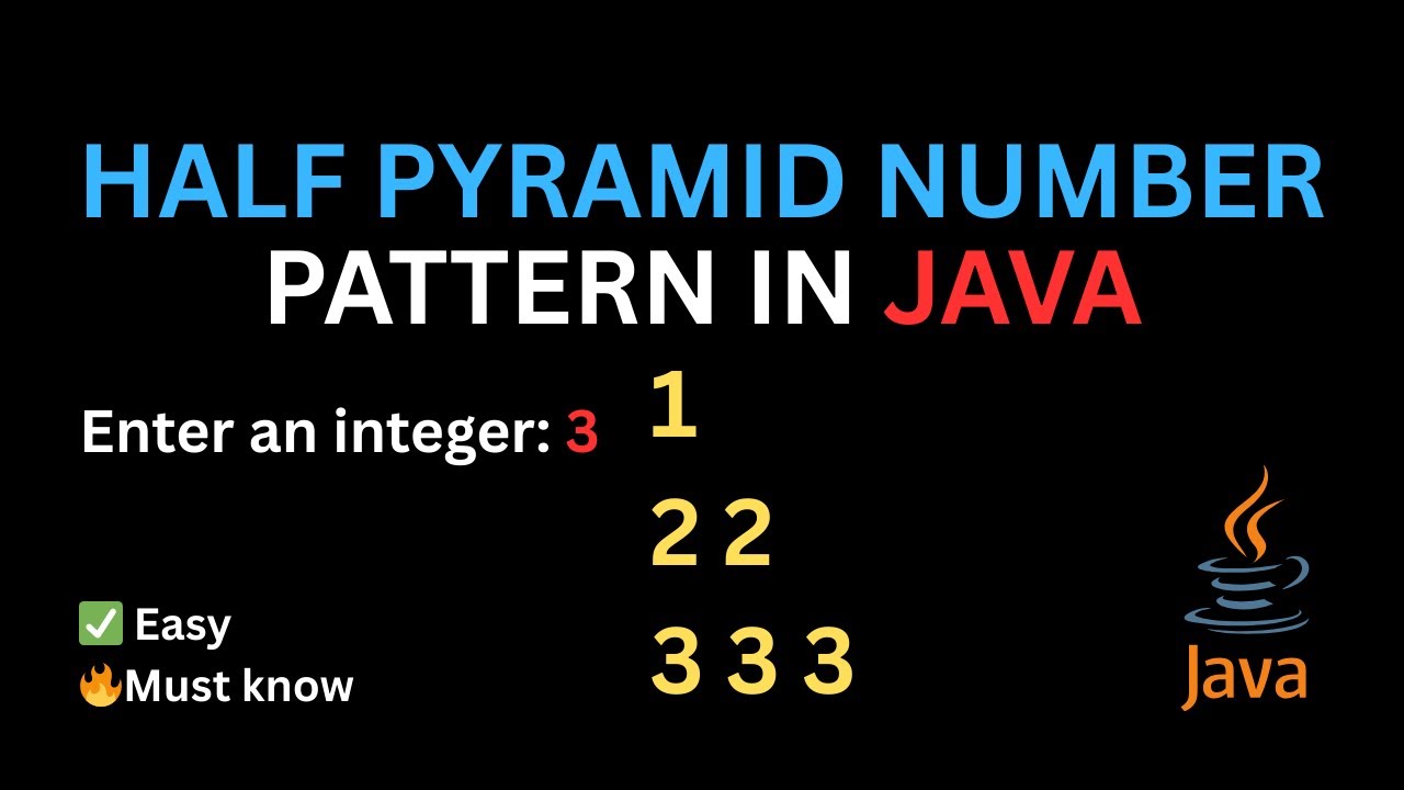 Java Number Triangle Pattern Program | Print Right Triangle Using Loops (Beginner Tutorial)