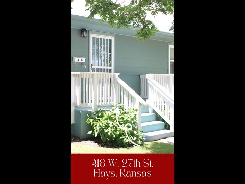 📌418 W. 27th St. Hays, Kansas
