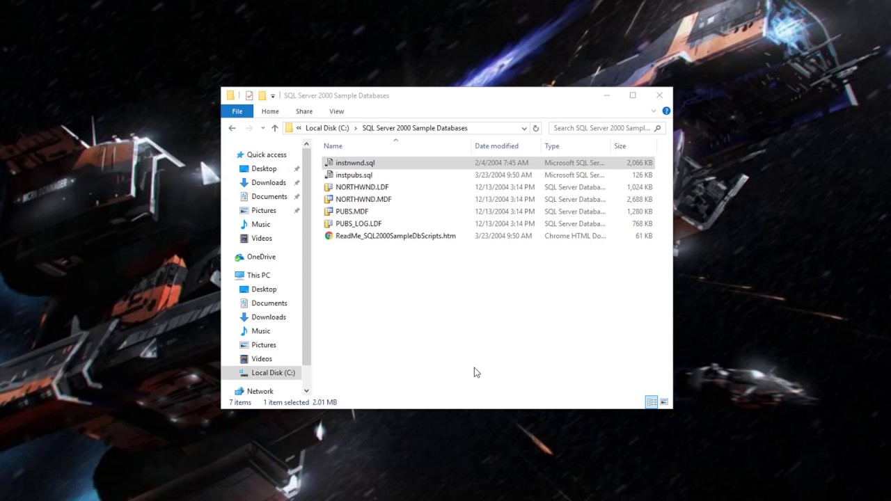 Installing the Northwind Sample Database for SQL Server - Tutorial