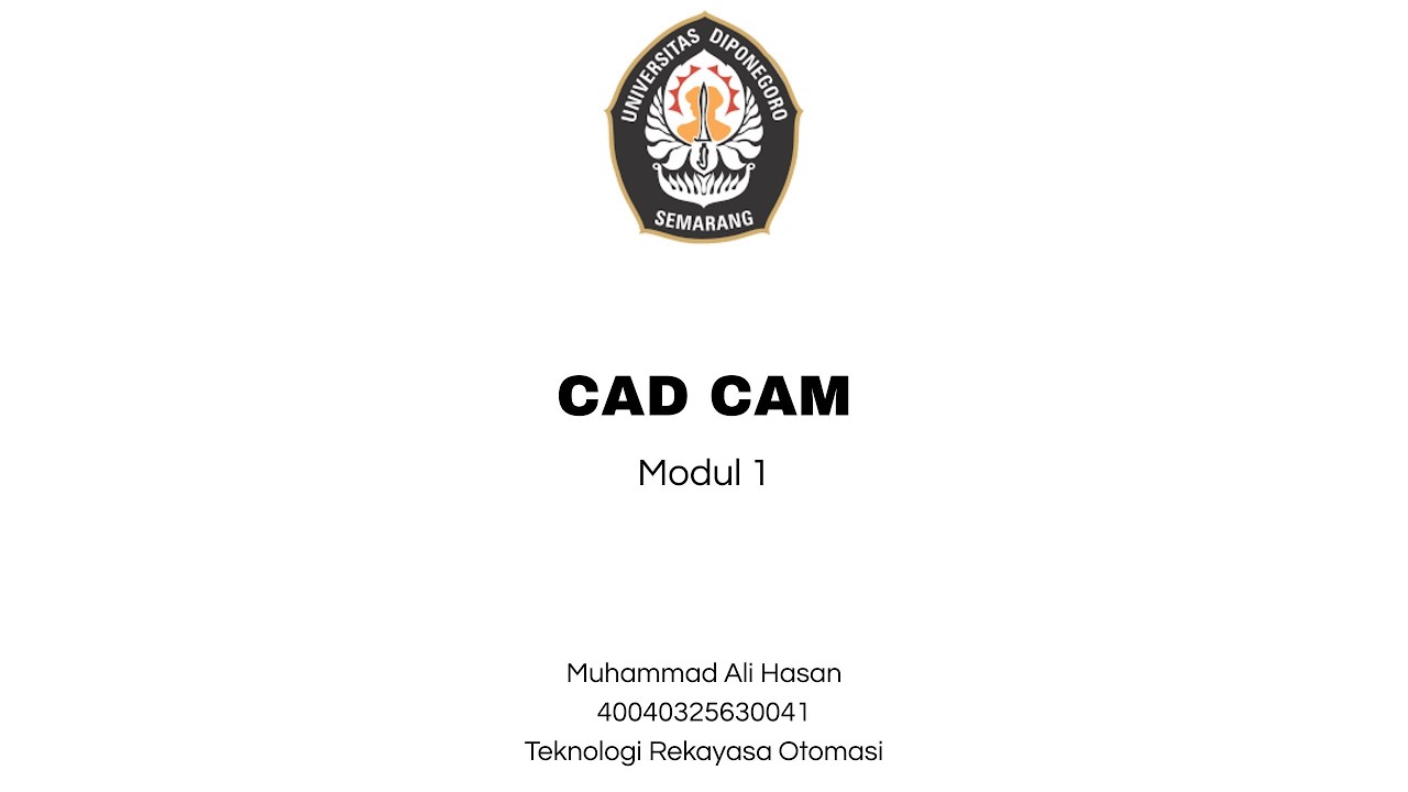 CAD & CAM MODUL 1