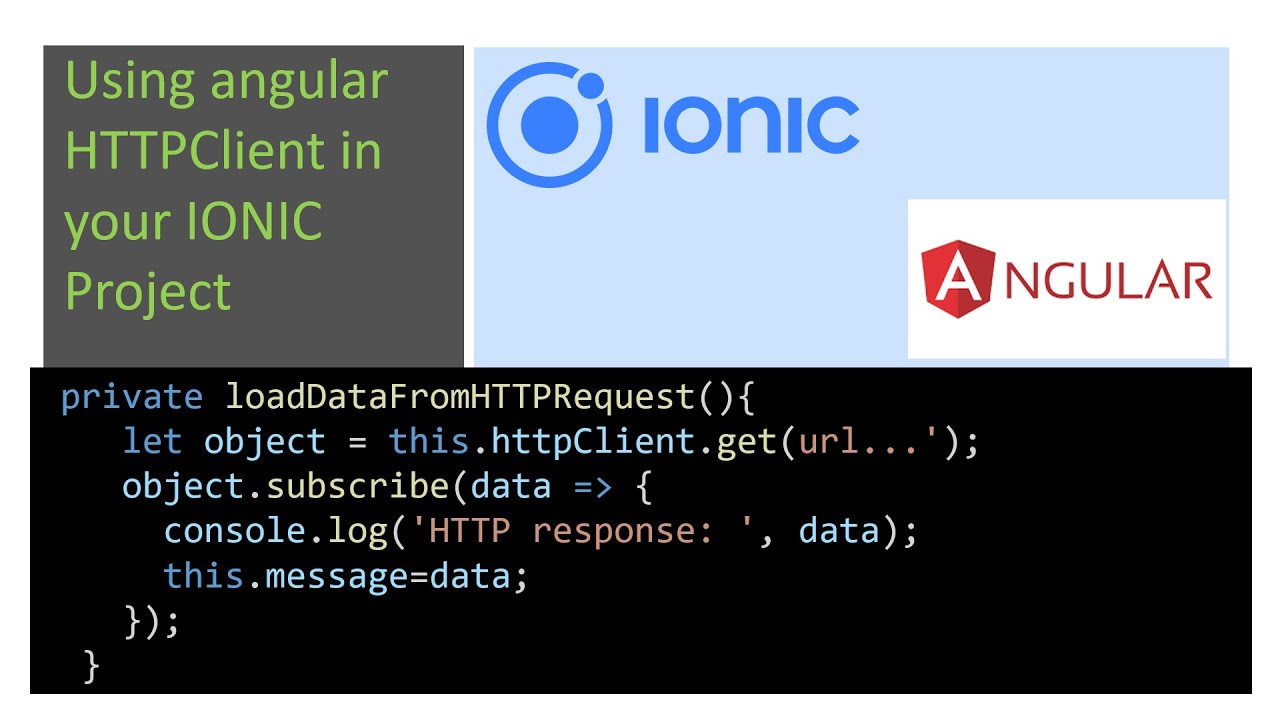 Using angular HTTPClient in your IONIC project