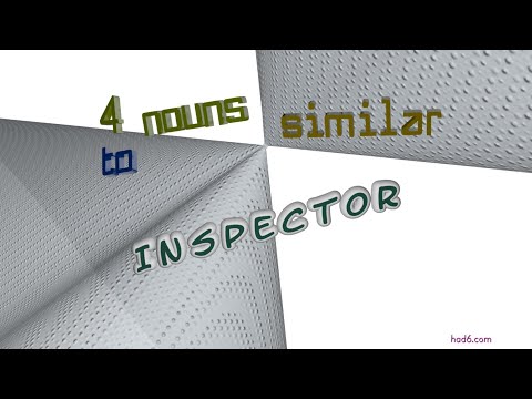 inspector - 4 nouns which are synonym of inspector (sentence examples)