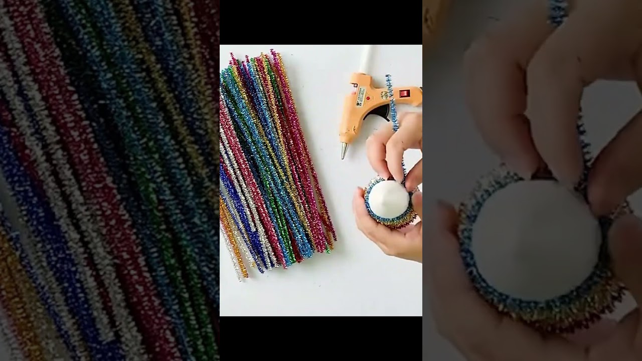 100pcs Glitter Chenille Stems Pipe#christmas #diy #handmade #shorts