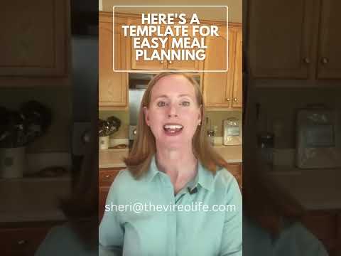 Meal Planning Template #shorts
