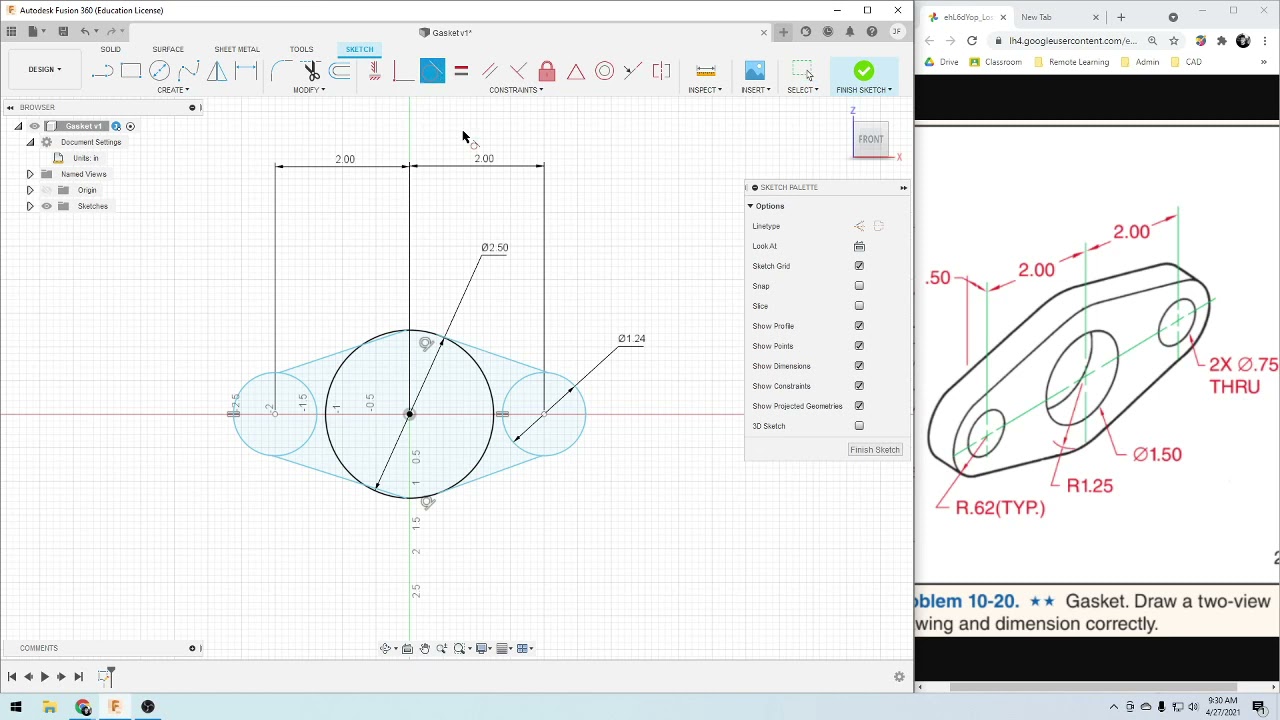Fusion360; MVP Gasket (Beginner)