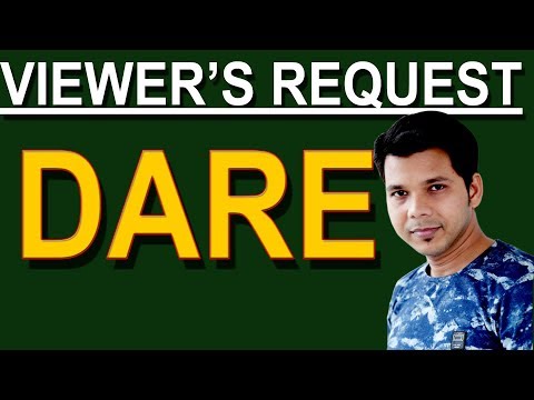 USE OF DARE IN ENGLISH SPEAKING