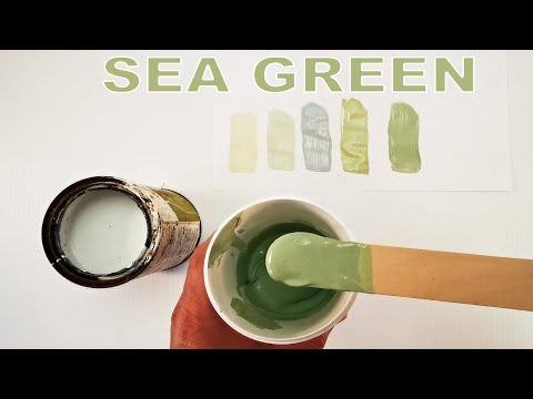 How To Make Sea Green Color or Dark Aqua With Acrylic Water Color Paints