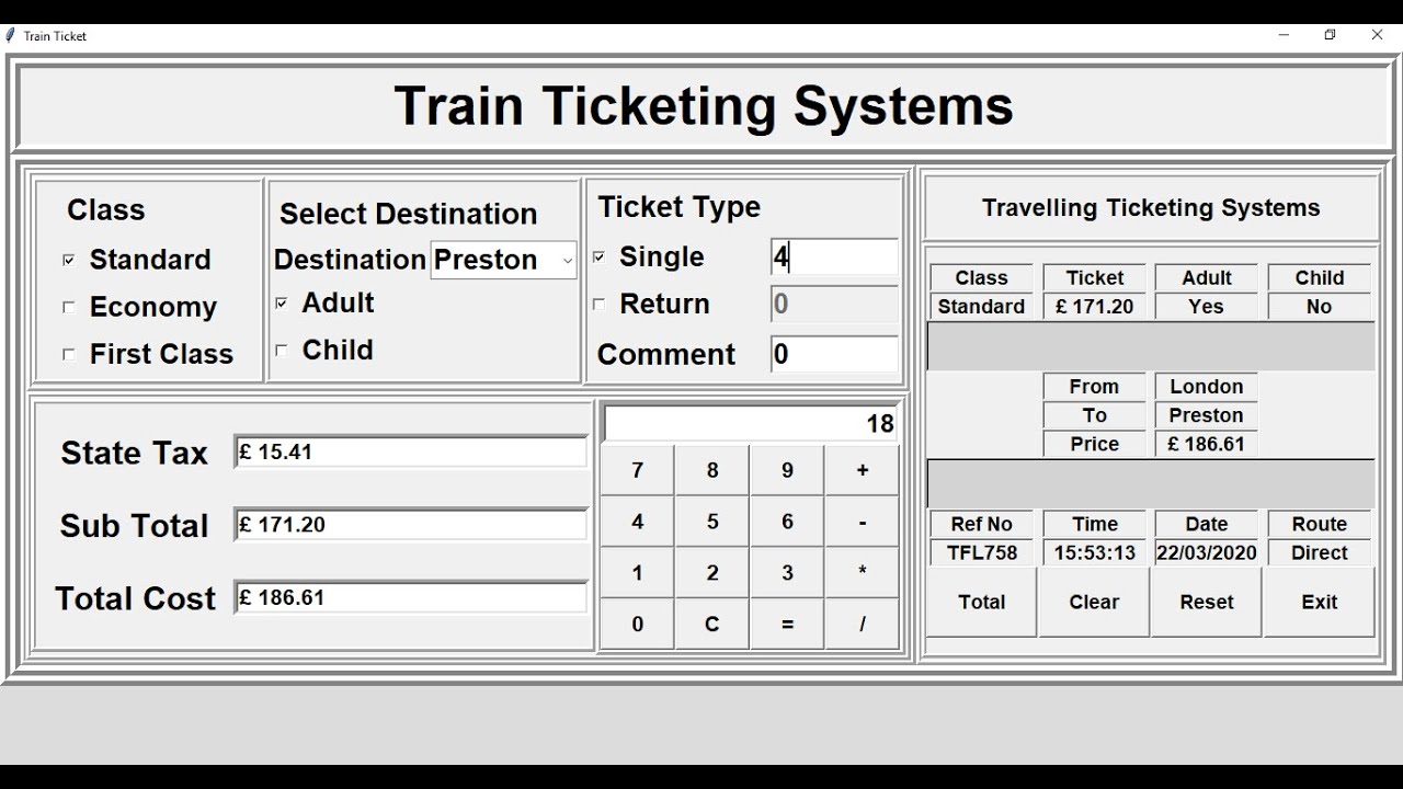 How to Create an Advanced Train Ticketing System in Python - Full Tutorial