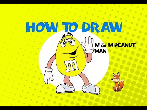 How to draw M & M Peanut Man – STEP BY STEP GUIDE – ART LESSON | Lora ...