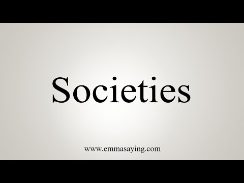 How To Say Societies