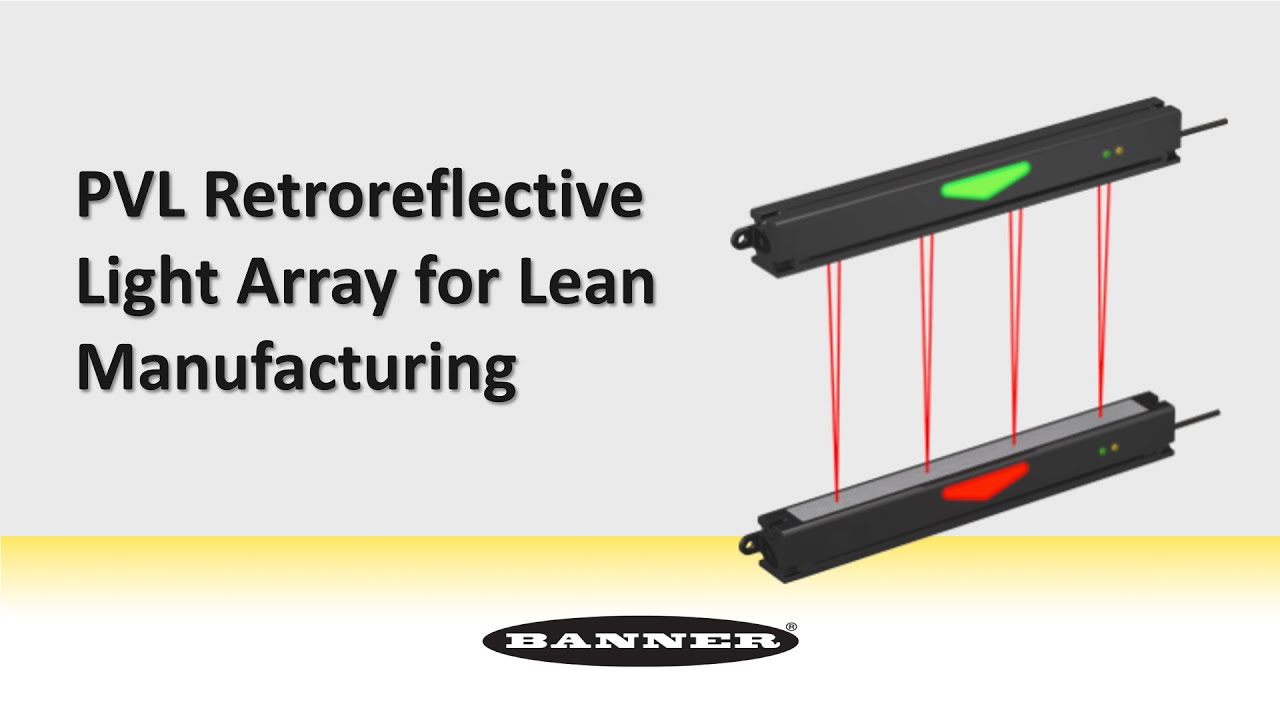Banner PVL Retroreflective Light Array for Lean Manufacturing