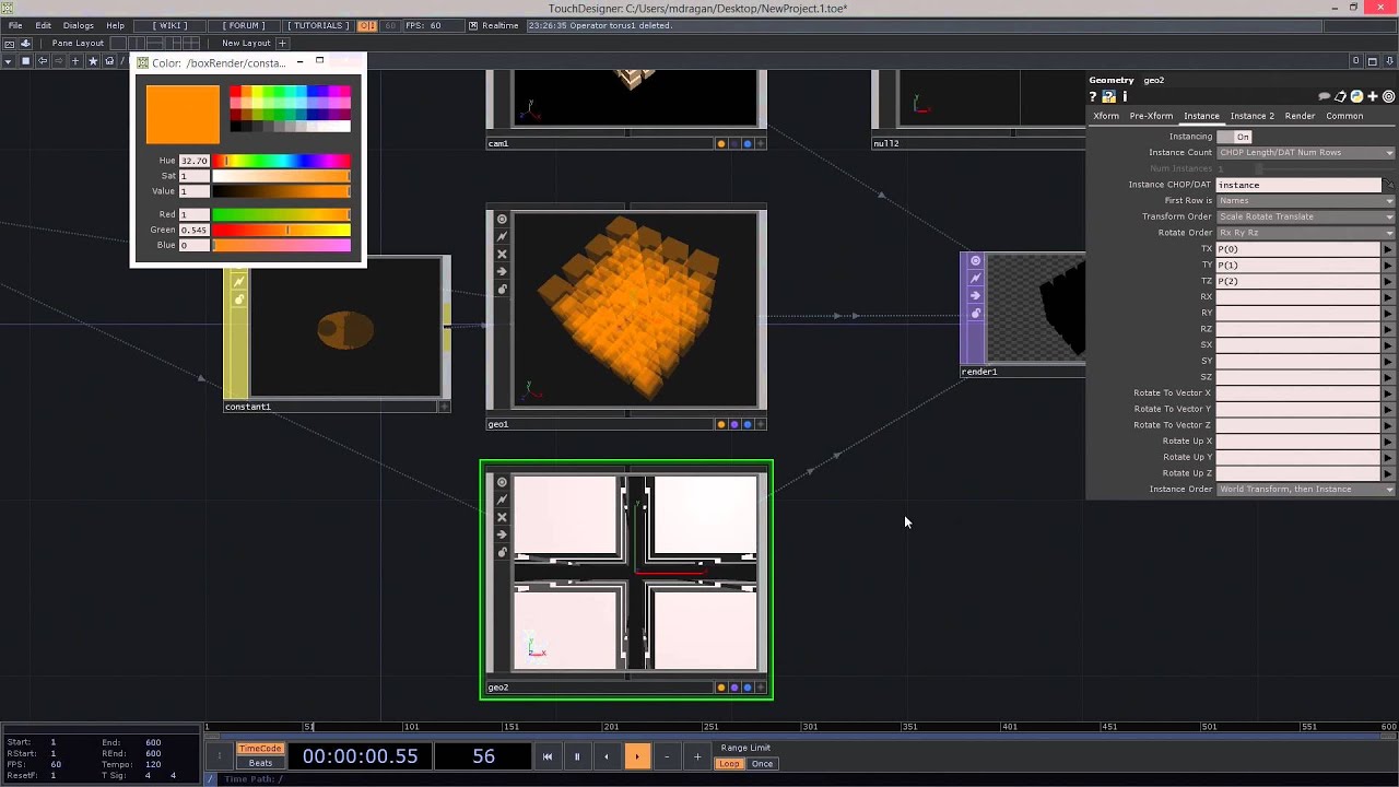 THP 494/598 | Instance Rendering | TouchDesigner
